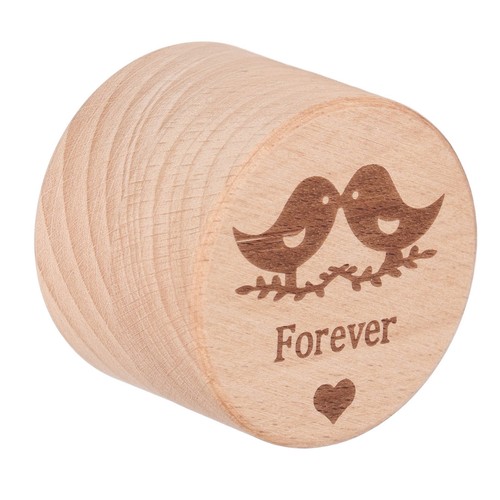 Wooden Ring Box Antique Round Portable Proposal Wood Ring Case For ...