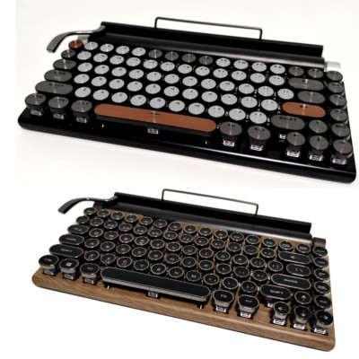 Steampunk Typewriter Mechanical Keyboard Bluetooth Wireless Dual Modes ...