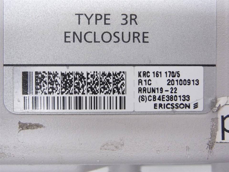 ERICSSON REMOTE RADIO UNIT 3R ENCLOSURE RRUN19-22 KRC 161 170/5 1900 ...