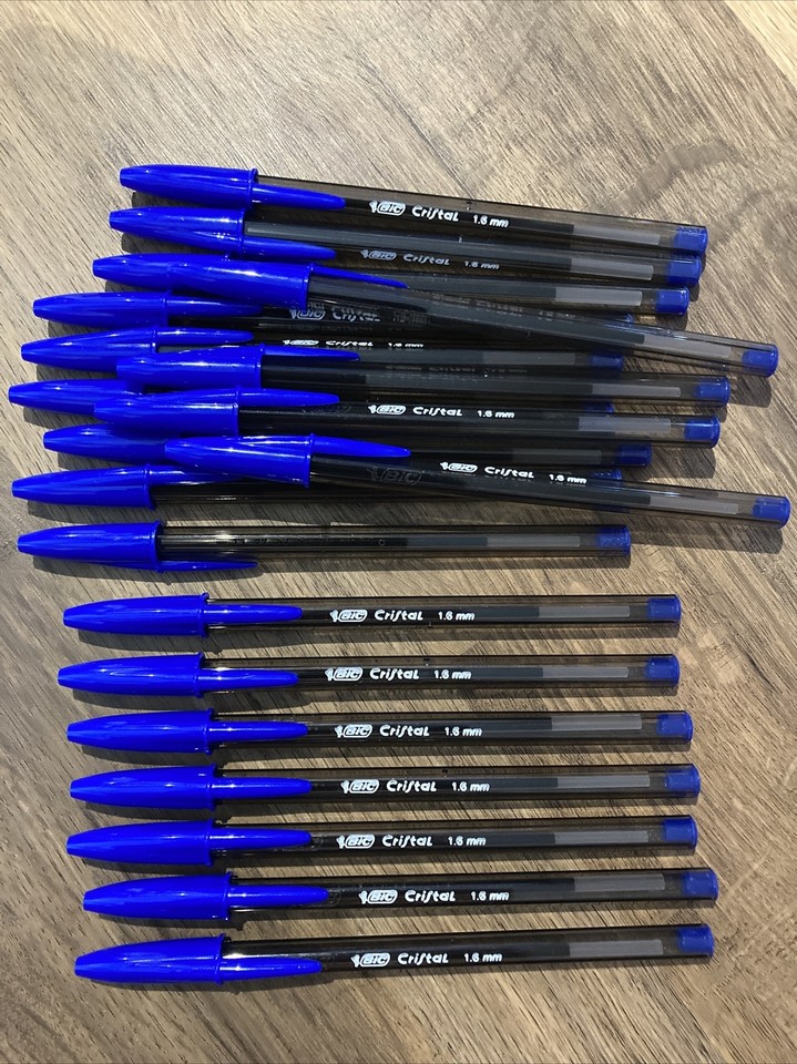 Bic Cristal 1.6mm Bold Blue Ballpoint Pens ( PKT 20 )BIC LARGE RANGE ...