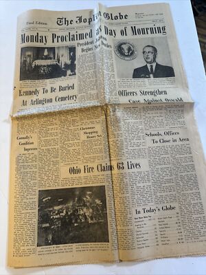 Kennedy Assassination Newspaper November 24 1963 The Joplin Globe Full ...