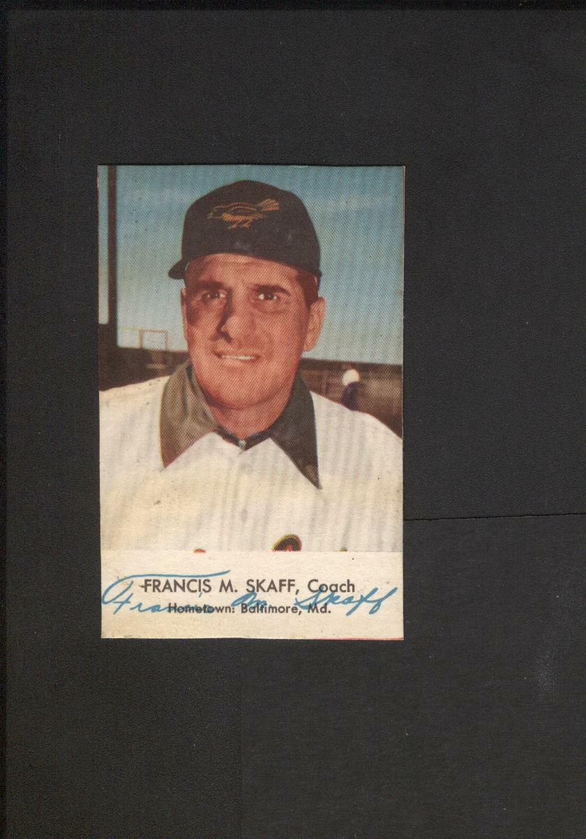 1954 Esskay Hot Dogs Wieners Francis Skaff Baltimore Orioles Coach NO ...