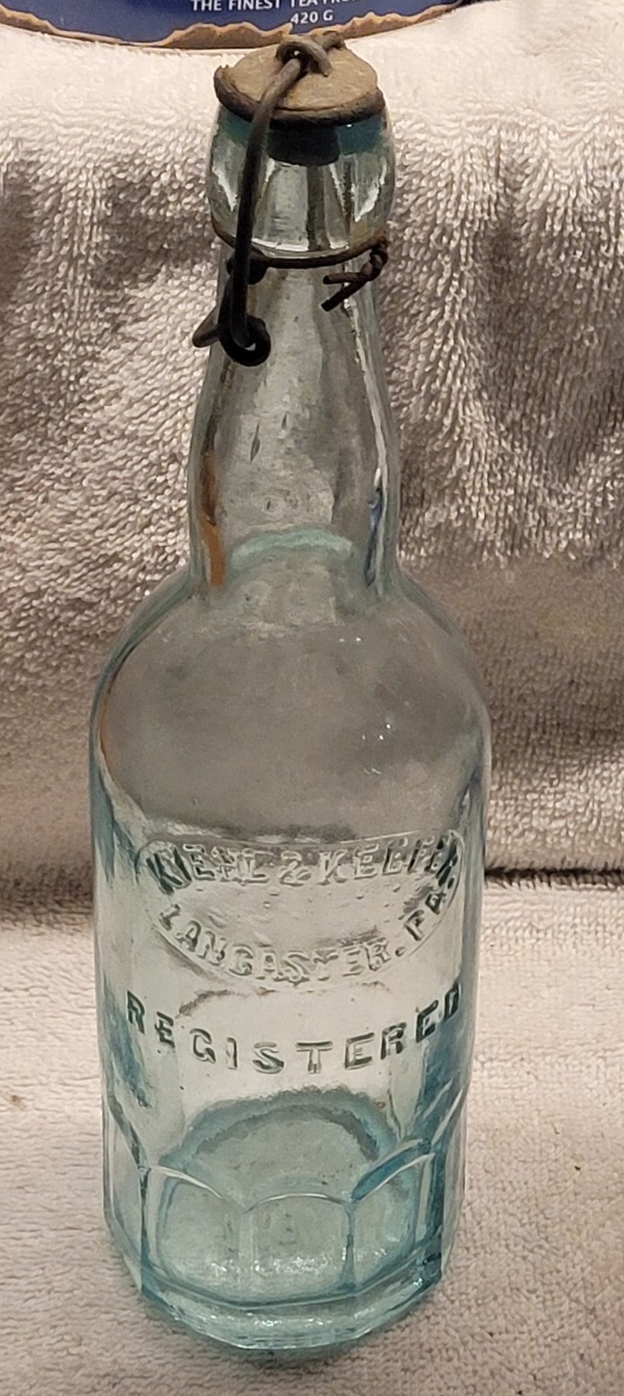 KIEHL & KEEFER BEER SODA ORIGINAL STOPPER SIDED MUG BASE LANCASTER ...