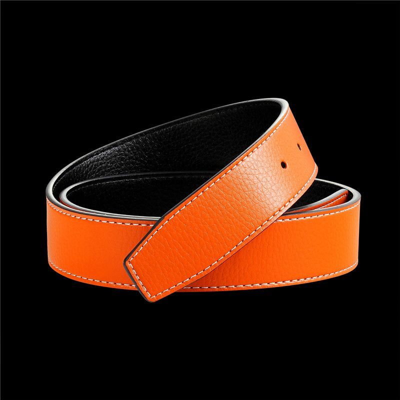 Leather Solid Color Strap Belts Men Women Casual Apparel Garments ...
