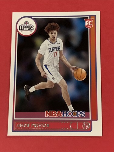 2021-22 Panini NBA Hoops Jason Preston Rookie #242 Los Angeles Clippers ...