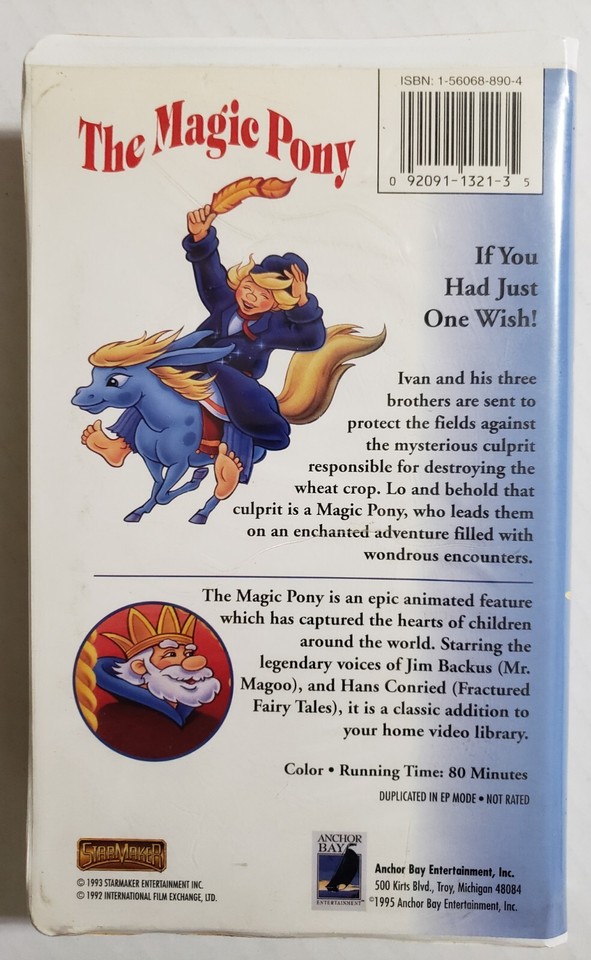The Magic Pony VHS 1993 (Animated Cartoon Clamshell) | eBay