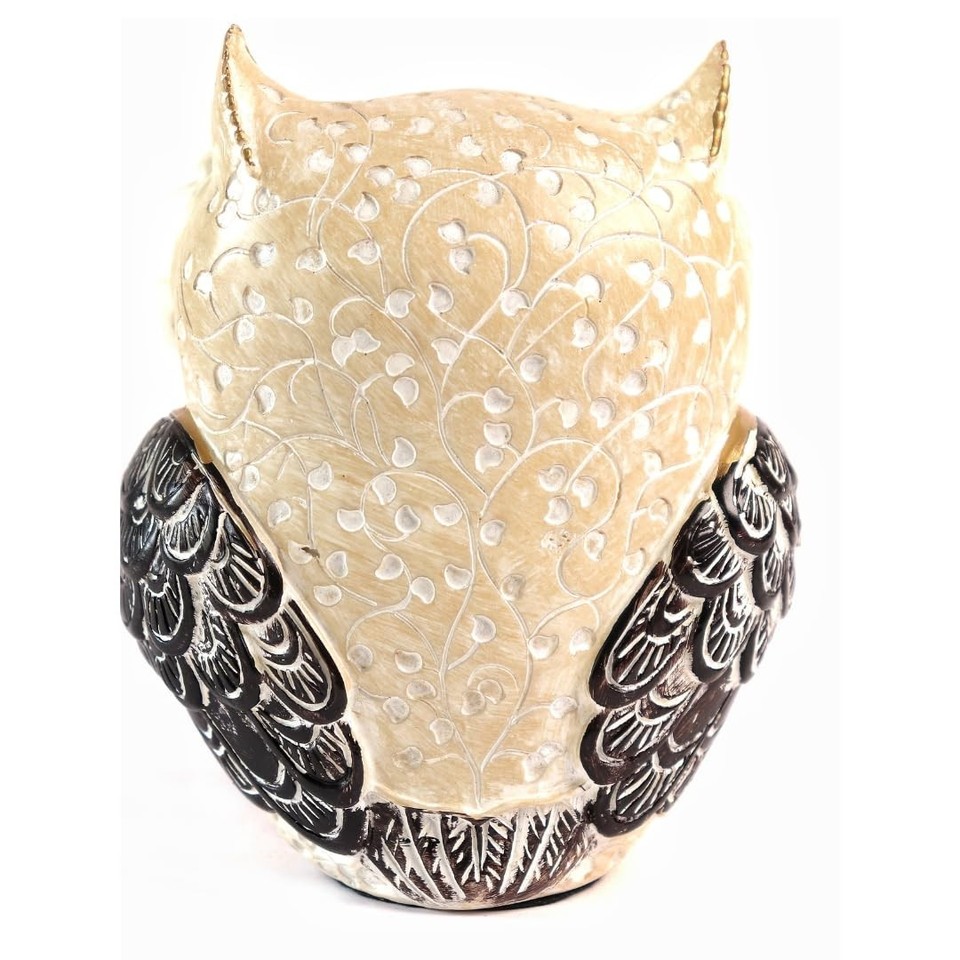 The Spiritual Living Owl Statue for Good Luck howpiece for Home Decor ...