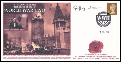 Sqn Ldr GEOFFREY WELLUM DFC Signed Outbreak of World War Two WWII Cover ...