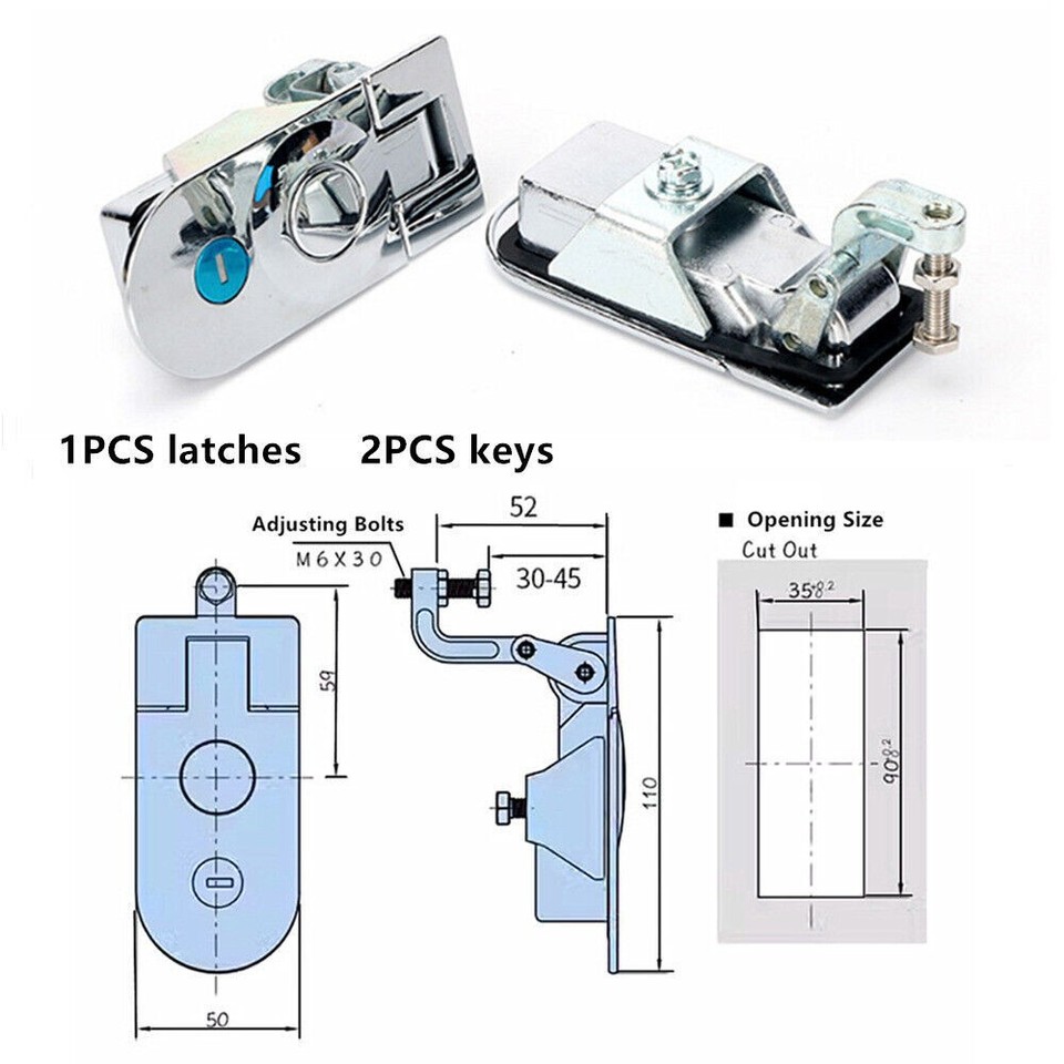 With 2 keys RV Compression Latch Lock Fit for Southco C5-21-35 Sealed ...