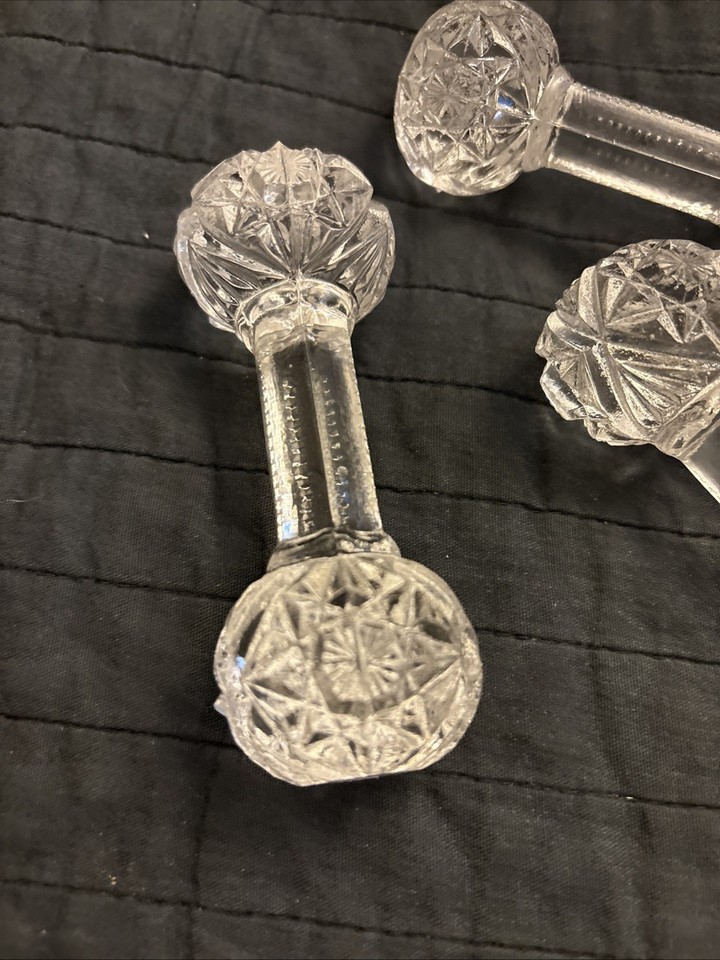 3 Vintage Fine Clear Glass. Crystal Knife Holder Rest. EUC | eBay