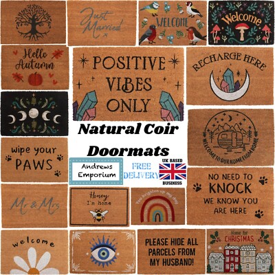Funky Fun Novelty Coir Doormat Door Mats Bees Rainbow Tree of Life ...