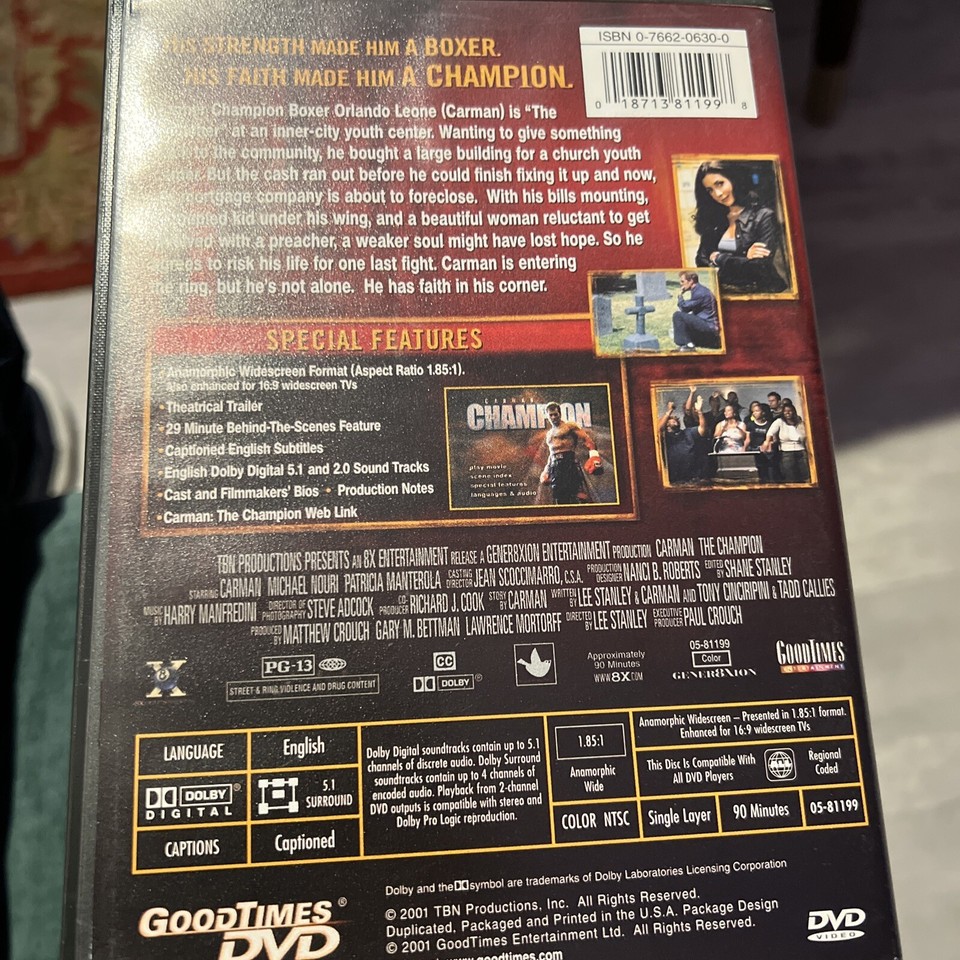 Carman: The Champion (DVD, 2001) Christian Movie 18713811998| eBay