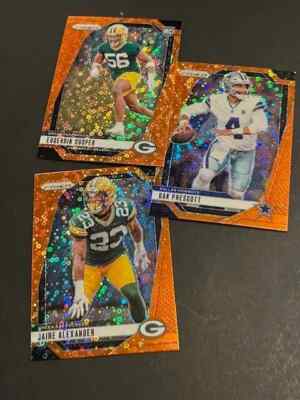 2024 Panini Prizm ORANGE DISCO Complete Your Set You Pick Card Football ...