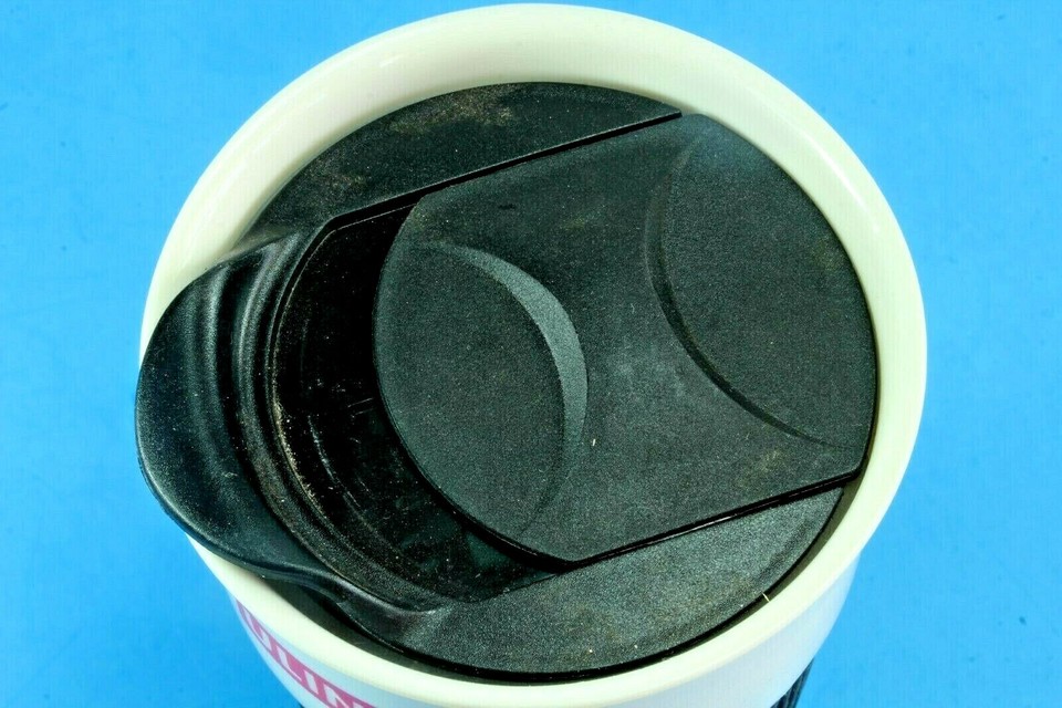 ULINE Quality Lidded Coffee Tumbler With Ribbed Rubber Grip. New! | eBay