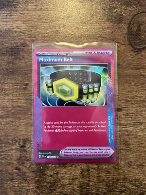 MAXIMUM BELT 154/162 Temporal Forces Ace Spec Rare Pink Trainer Pokémon ...