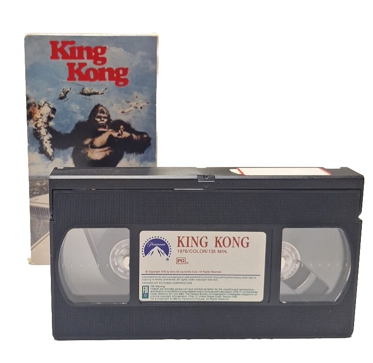 King Kong (VHS, 1996) Jeff Bridges Jessica Lange - 1976 Horror Monster ...
