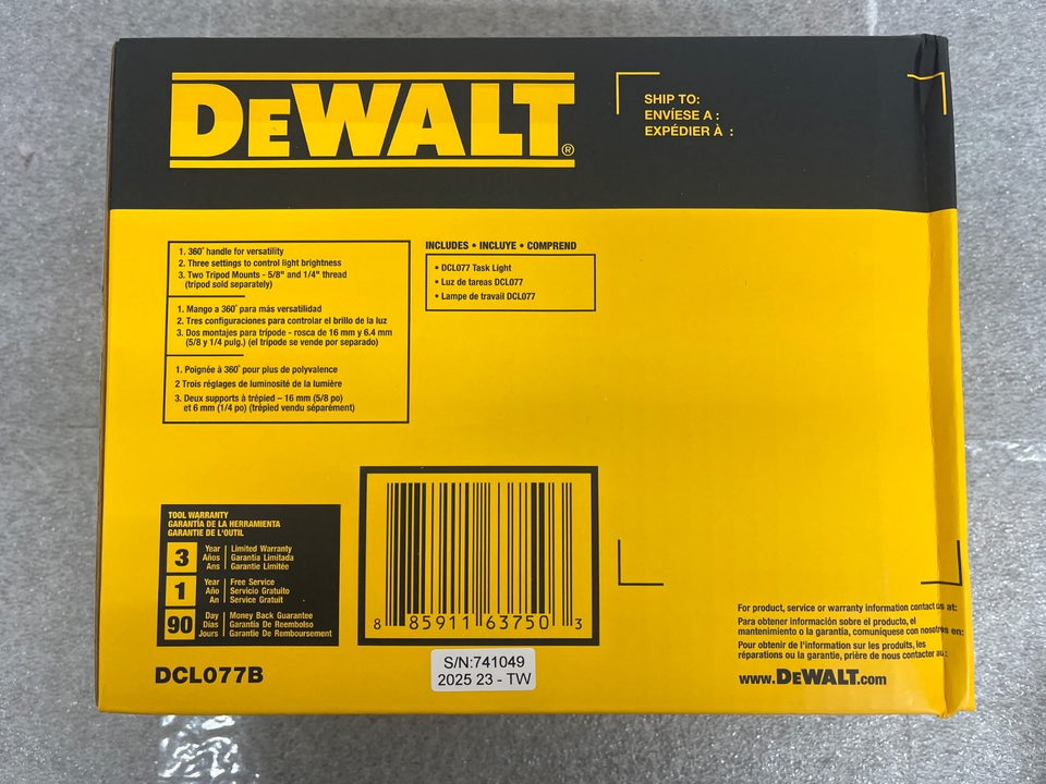Brand New DeWalt 12v - 20v Max Compact LED Task Light DCL077B (Tool ...