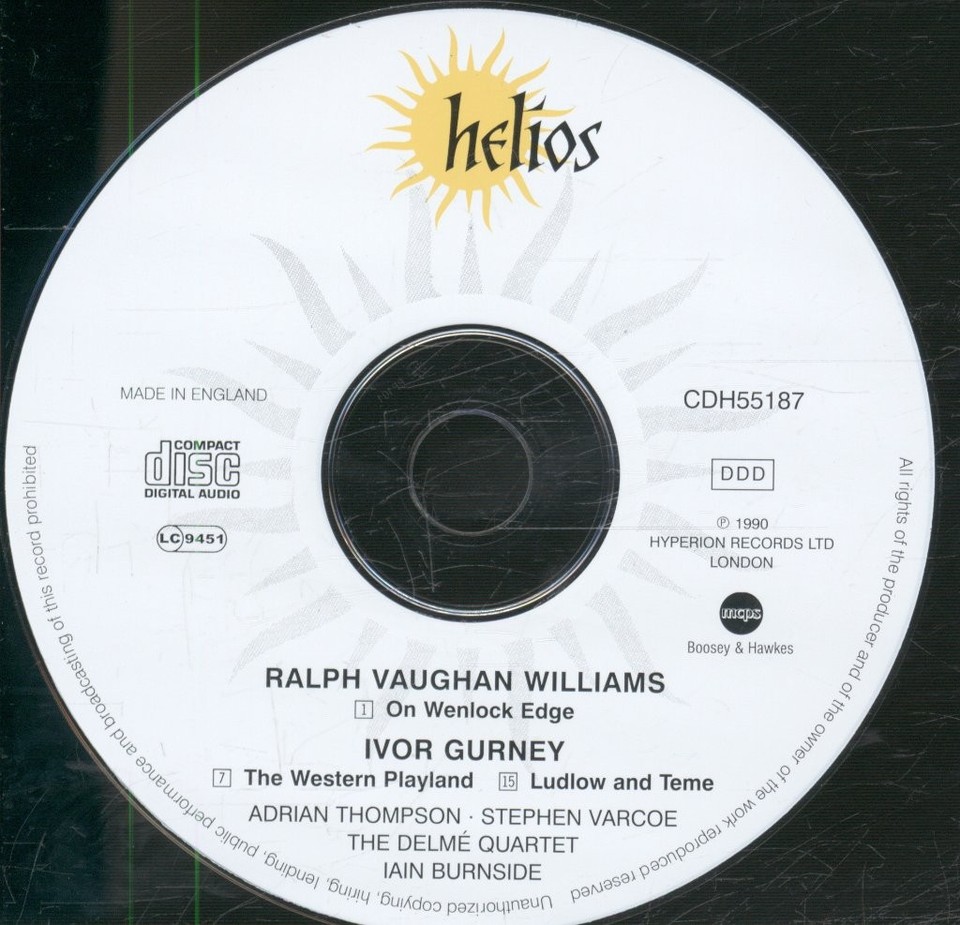 CDH55187 Adrian Thompson, Delme Quartet Gurney / Williams - Ludlow and ...