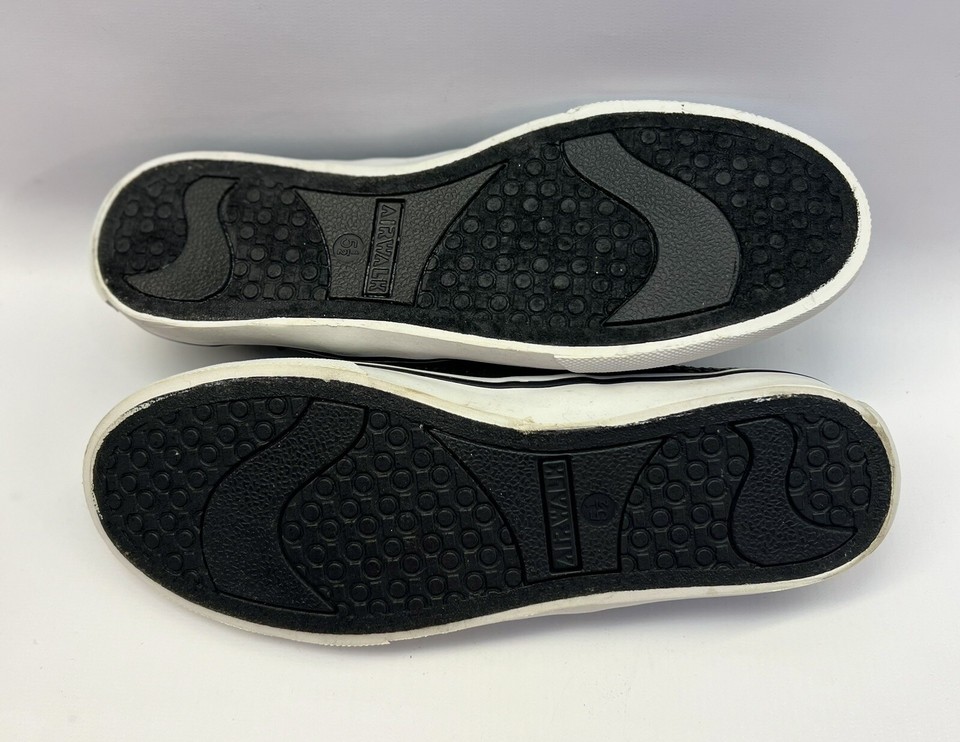 Airwalk Women's Black Canvas & Sequin No Lace-Up Slip-On Low Top ...