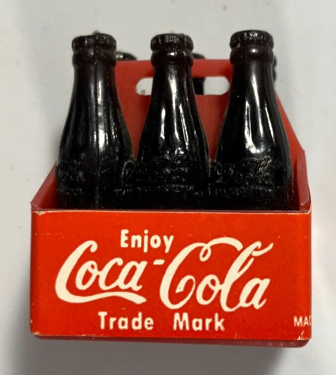 Coca Cola Vintage 1960s Mini Six Pack with Removable Bottles 1.75 in VG ...
