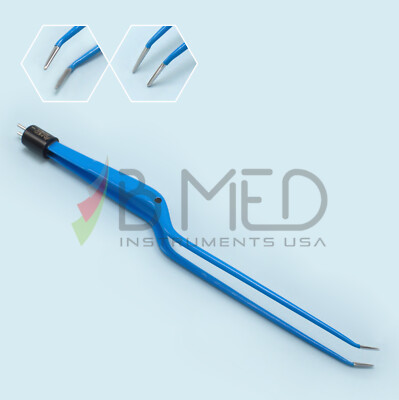 Bayonet US Bipolar Forceps Angled Insulated 8 3/4" Coagulating | eBay