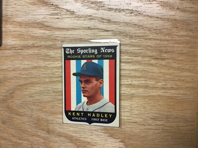 1959 Topps The Sporting News Kent Hadley Kansas City Athletics Card ...