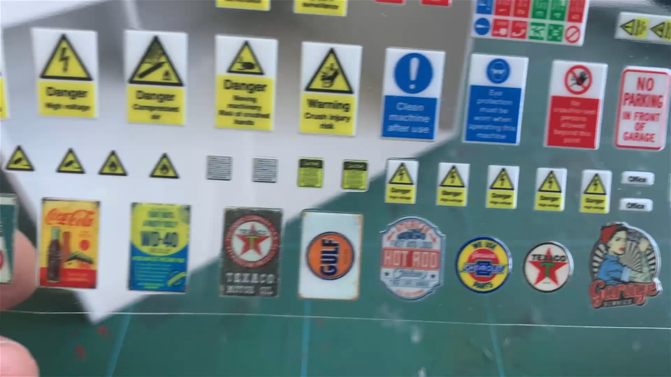 1/64 Scale Garage Diorama Stickers Set – 103 Decals Signs Posters for ...