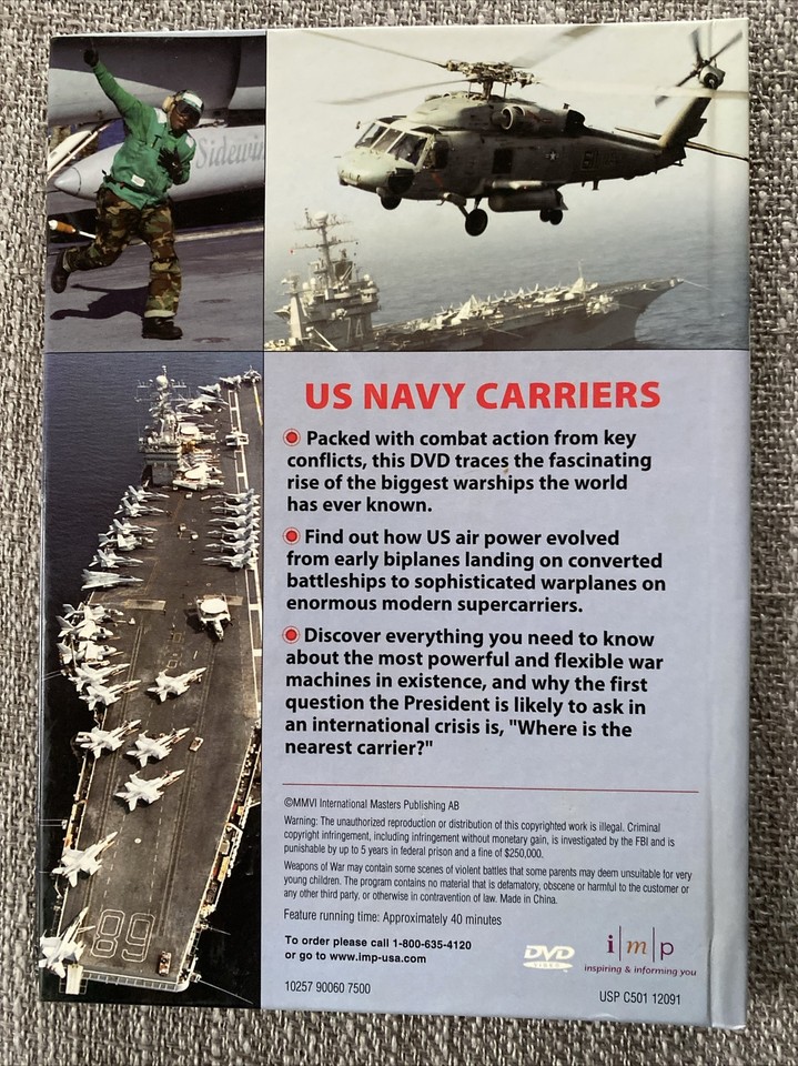 Weapons of War US Navy Carriers DVD / Book United States Naval Air ...
