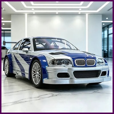 1:24 BMW M3 GTR E46 Muscle Model Car Sound Light Collectible gift | eBay