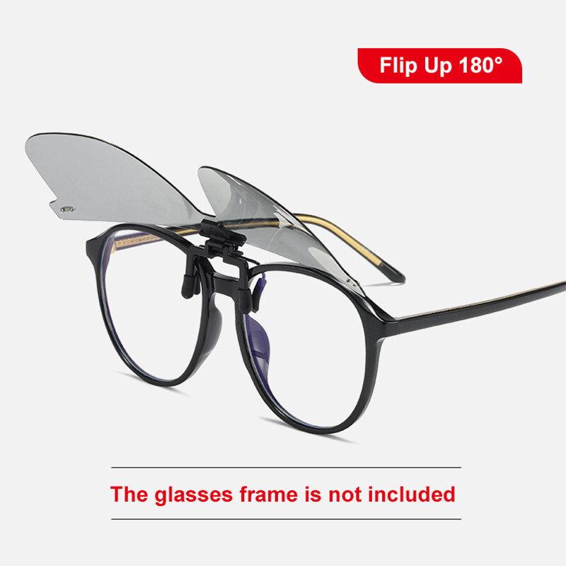 Polarized Clip-on Sunglasses Rimless Flip Up Lens Clips for ...