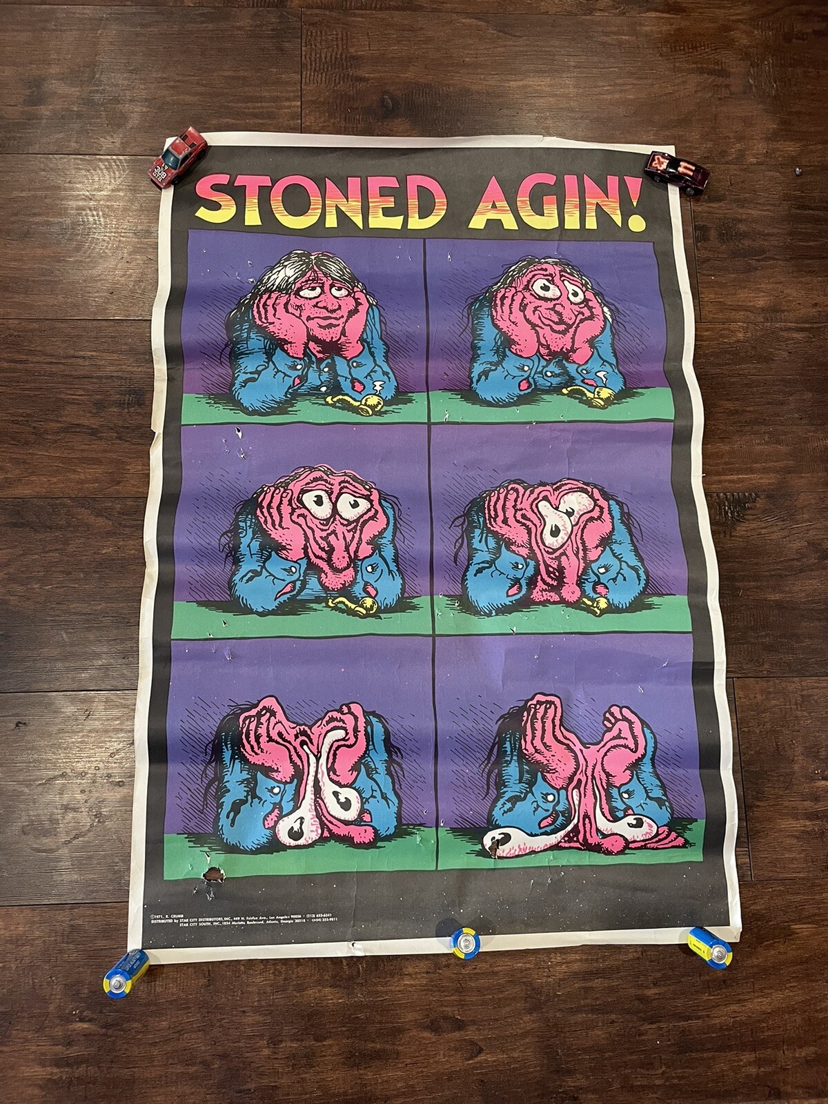 STONED AGAIN BLACKLIGHT POSTER - 1971 R Crumb | eBay