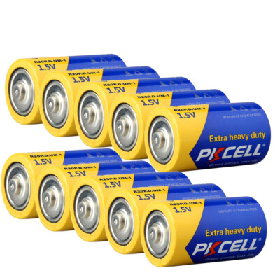 D Batteries 720min 1.5V R20P PC1300 UM1 Cell Zinc-Carbon for LED ...