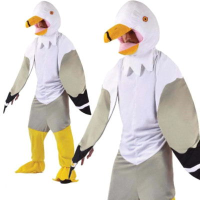 Adults Seagull Bird Big Head Fancy Dress Costume Unisex Novelty Charity ...