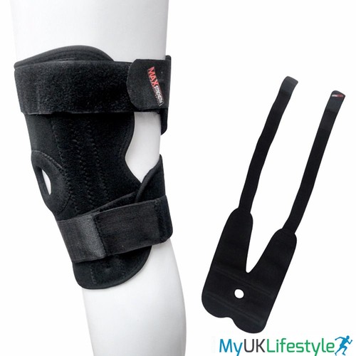 Knee Support Open Patella Adjustable Velcro Brace Stabilising Elastic ...