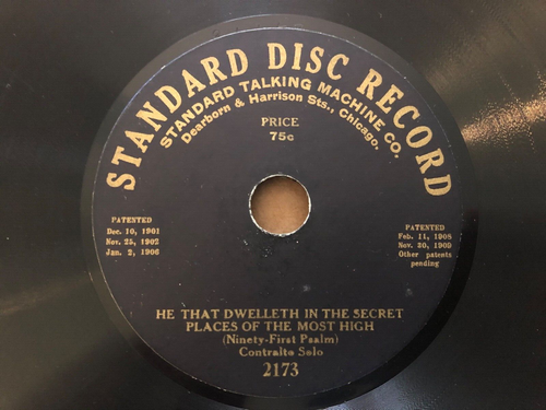 STANDARD DISC Record 78 rpm 2173 He Dwelleth Secret Places of Most High ...