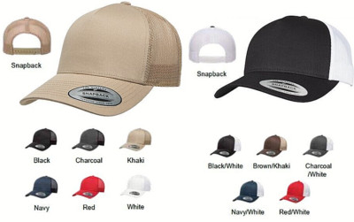 Yupoong 6506 FivePanel Classic Trucker Hat Snapback Structured Curved ...