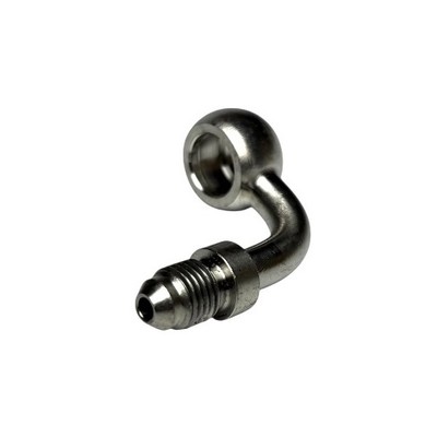 AN3 90 Degree To 10mm Banjo Stainless Steel Hydraulic Fitting Brake ...