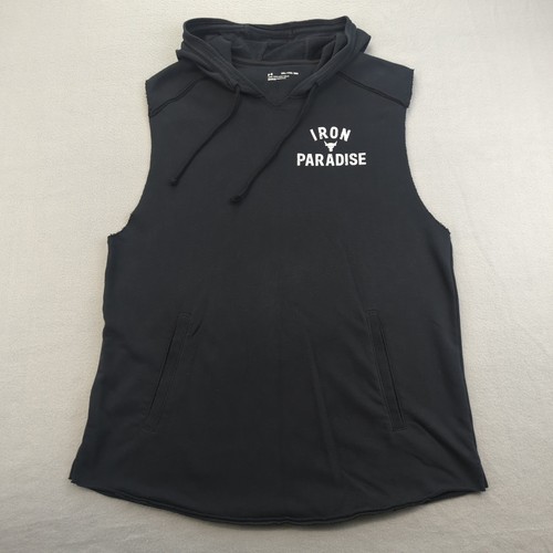 Under Armour Project Rock Hoodie Sleeveless Shirt Mens 2XL Gym Iron ...