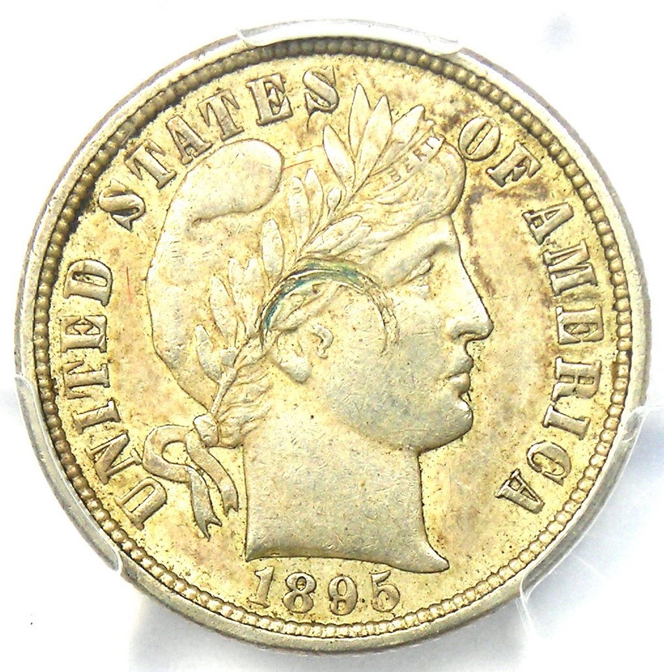 1895-O Barber Dime 10C Coin - Certified PCGS AU Details - Rare Key Date ...