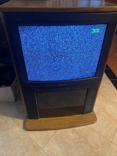Sony Trinitron Console Television KV 22 Inch 1994 Wood Grain CRT Great ...