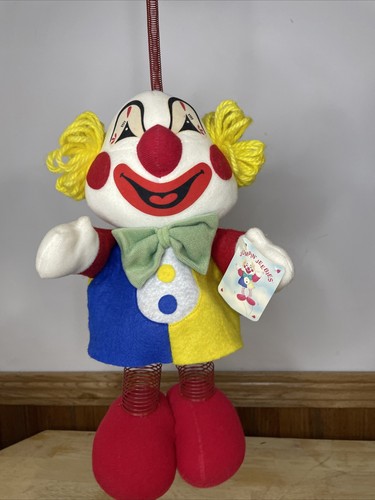 Vintage Russ Jumpin Jeebies Clown Plush On Springs with Tags 3344-Clown ...
