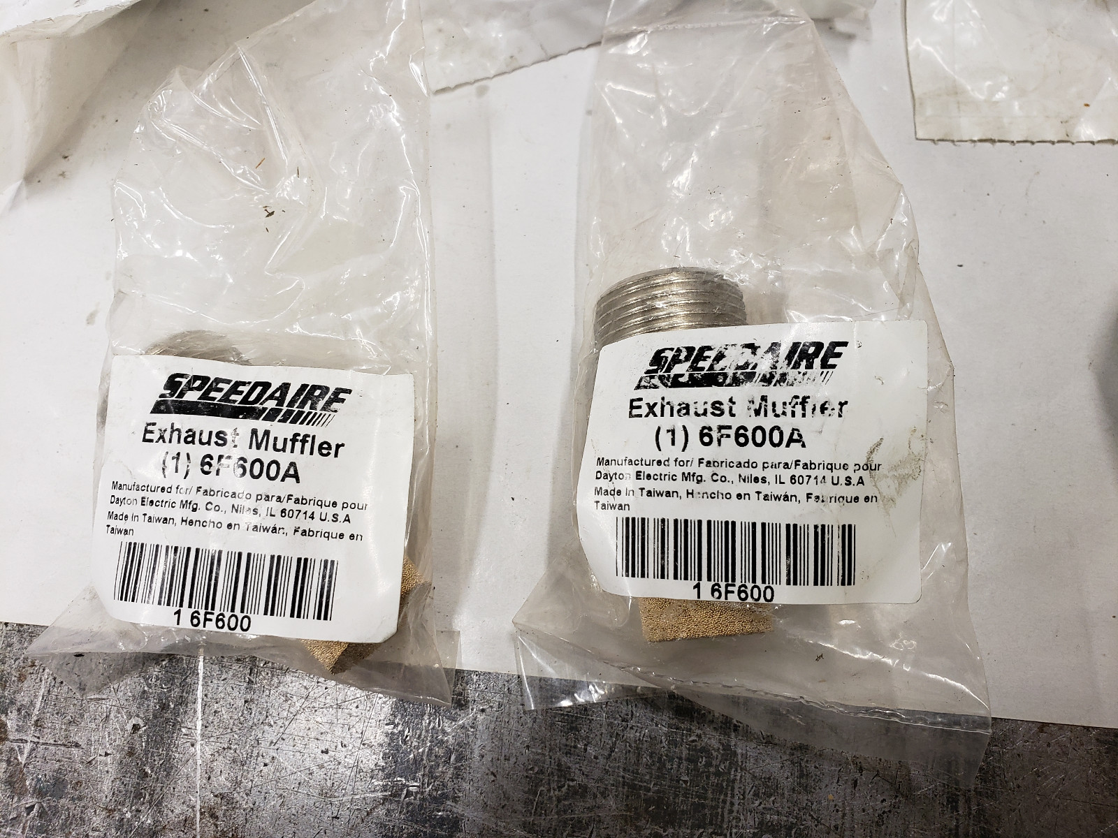 2-PC Dayton Speedaire 6F600A 6F600 Pneumatic Exhaust Muffler 3/4" NPT ...