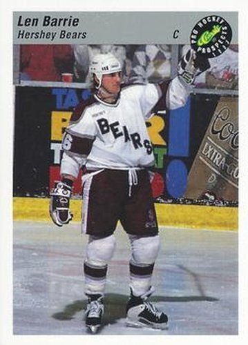 #53 Len Barrie - Hershey Bears - 1993 Classic Pro Prospects Hockey | eBay