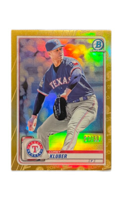 Corey Kluber 2020 Bowman Chrome Gold Refractor /50 Rangers | eBay