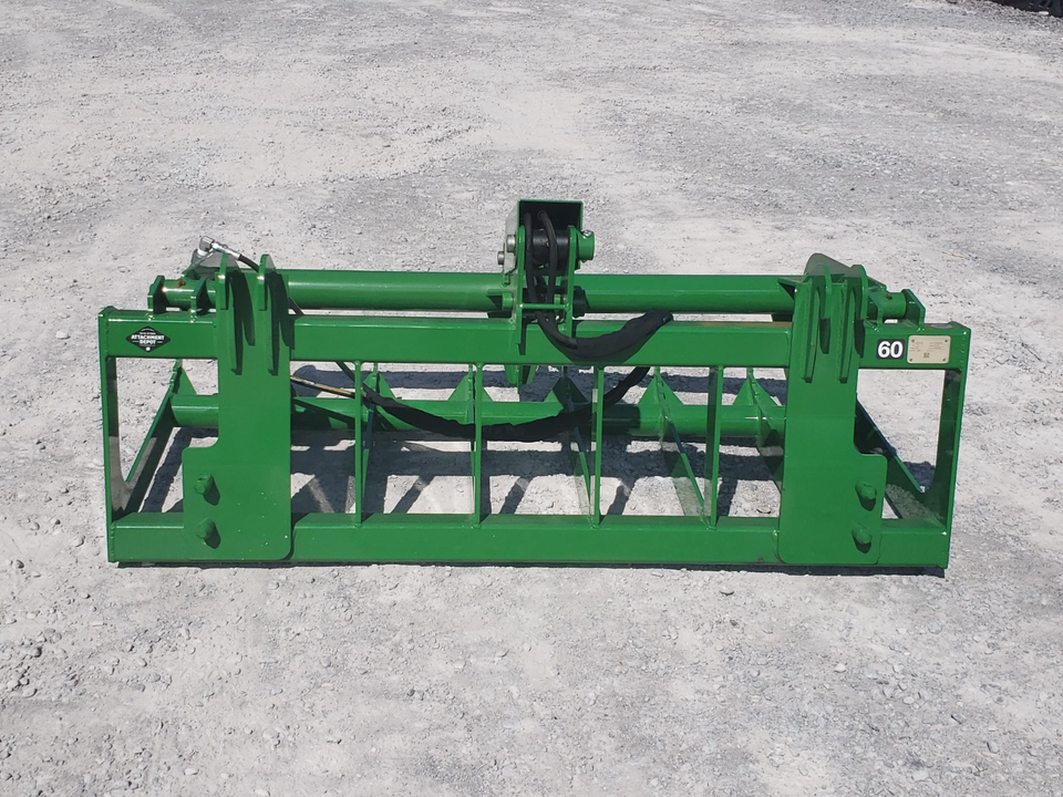 60" Root Rake Grapple Attachment Fits John Deere Compact Tractor Loader ...