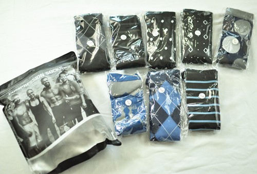 men's bag of eight compression socks size S/M various colors great for ...