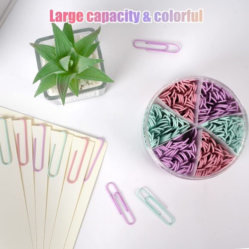 28MM/33MM/50MM Large Paper Clip Macaron Colored Cute Paper Clips School ...