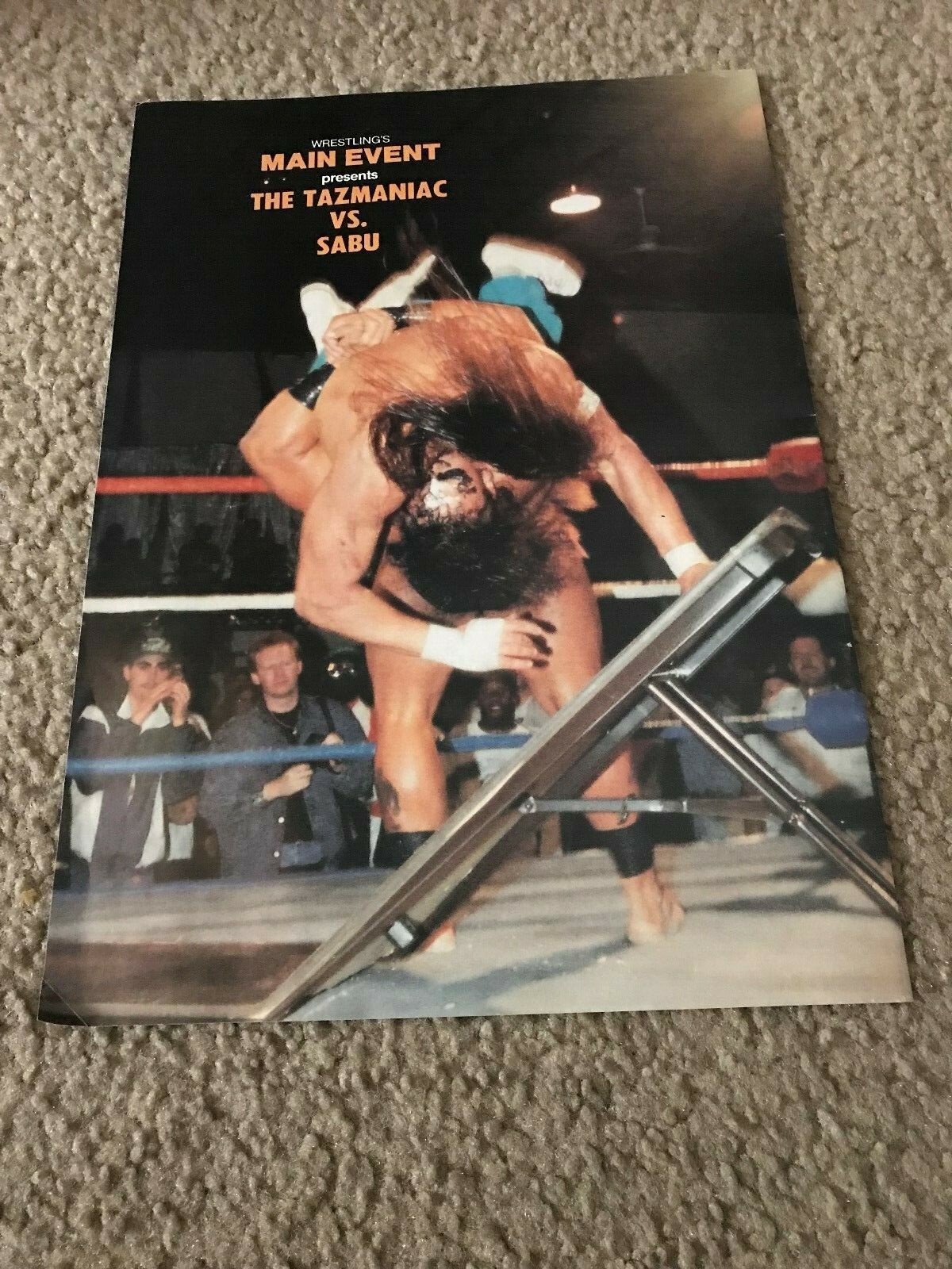 Vintage TAZ TAZMANIAC vs SABU ECW Wrestling Pinup Photo WWF TAZZ 1990s ...