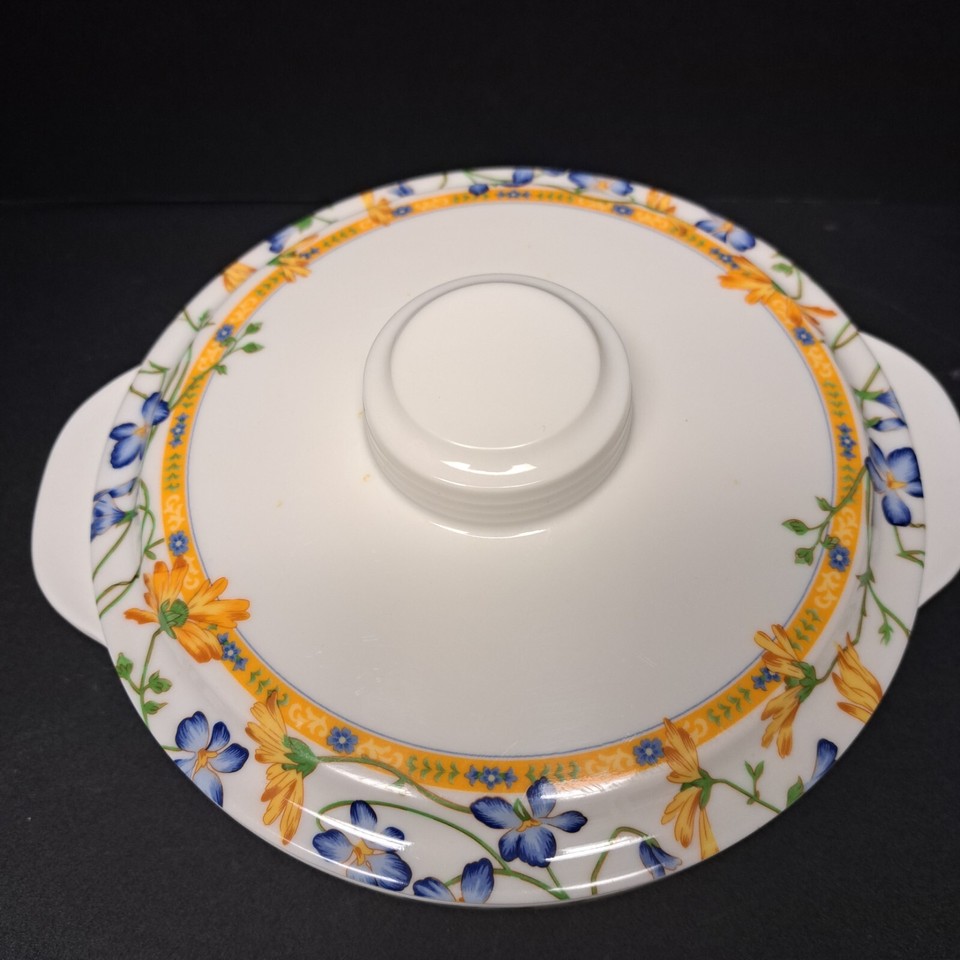 Melamine Serving Bowl w Lid Floral Print Vintage ShunTa Made In Taiwan ...