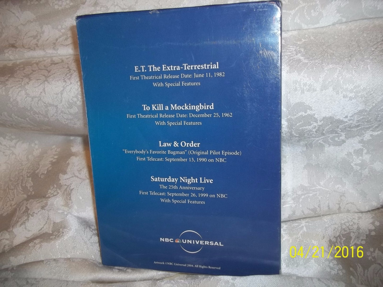 Sealed NBC UNIVERSAL Commemorative DVD Collection E.T MOCKINGBIRD LAW ...